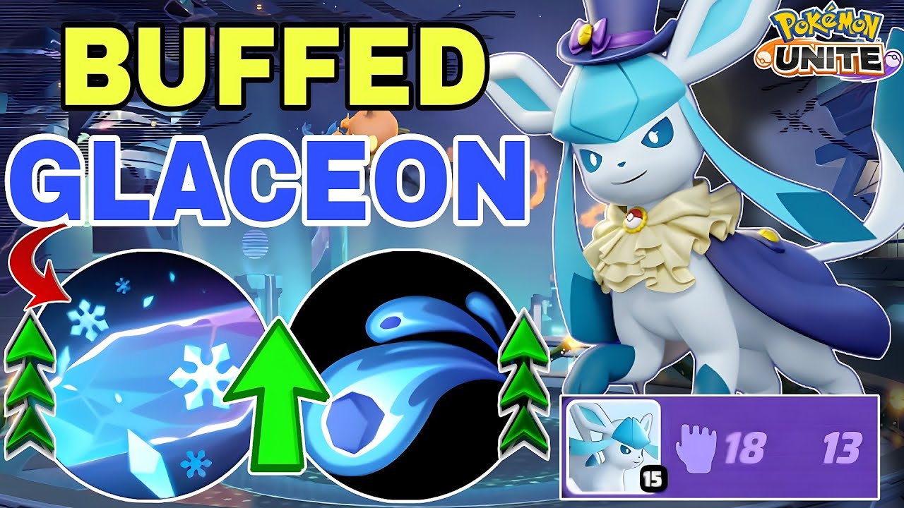 ICICLE SPEAR GLACEON Buffs: How Does It Feel Now?!! | Pokemon Unite ...