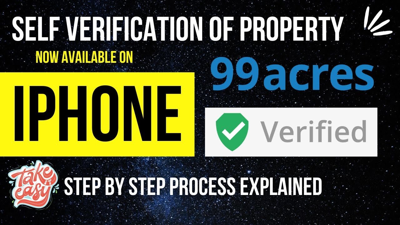 How to Self Verify your property on 99acres with Apple iPhone - Self ...