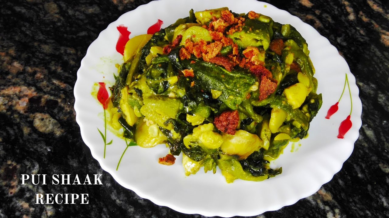 Pui Shak Recipe in Bengali Style I Pui Shaak Recipe in Bengali। Kochu ...