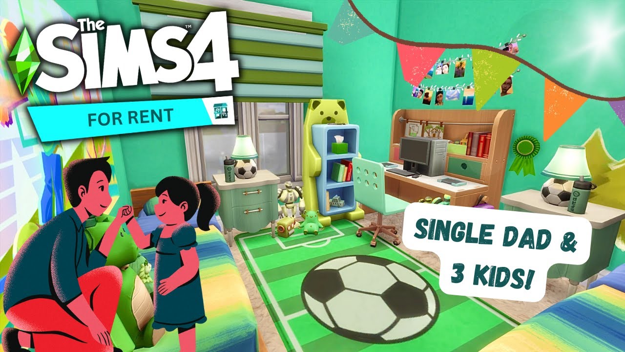 The Sims 4 | FOR RENT - Apartment For A Single Dad & 3 Kids! - Speed ...