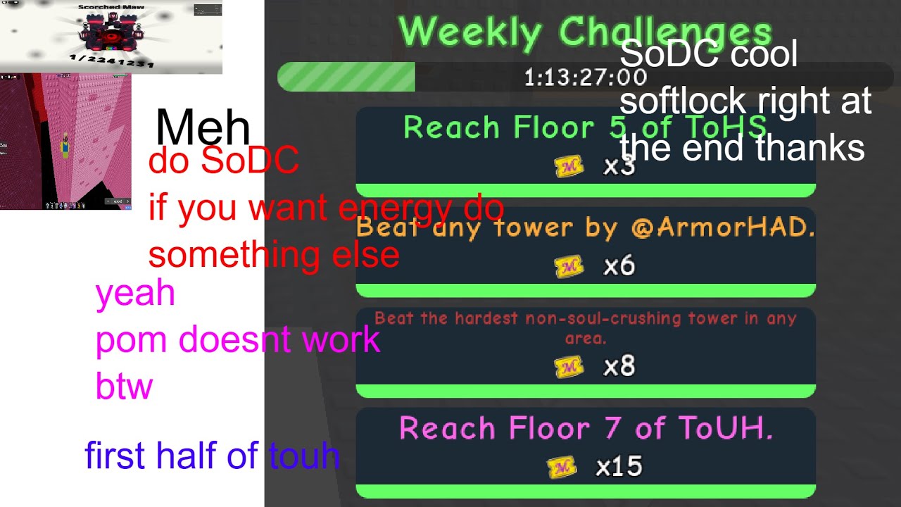 JToH Weekly Challenges 17-23 November 2024 - YouTube