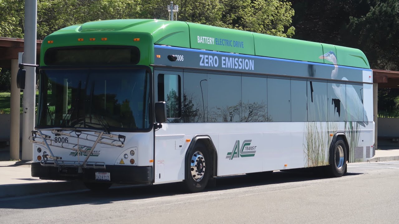 AC Transit 2021 Gillig Low Floor EV 40’ - 8006 on route 54 Merritt ...