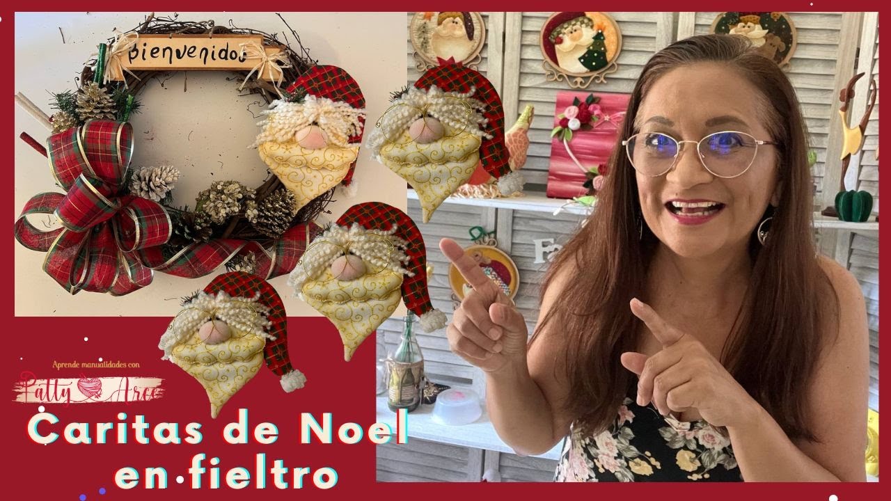 ☃️🎄🎅🏾Como hacer Adornos de NAVIDAD: Papa Noel en Paño lency / FIELTRO ...