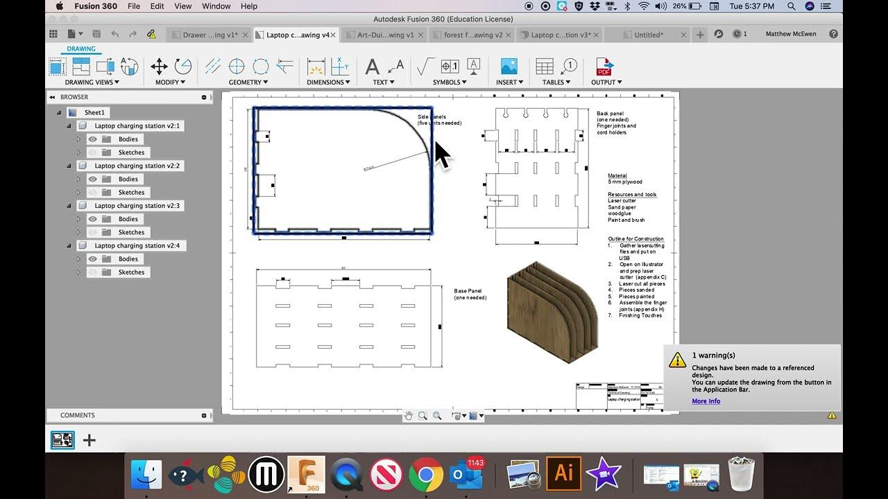 Fusion 360 Drawing Function - YouTube