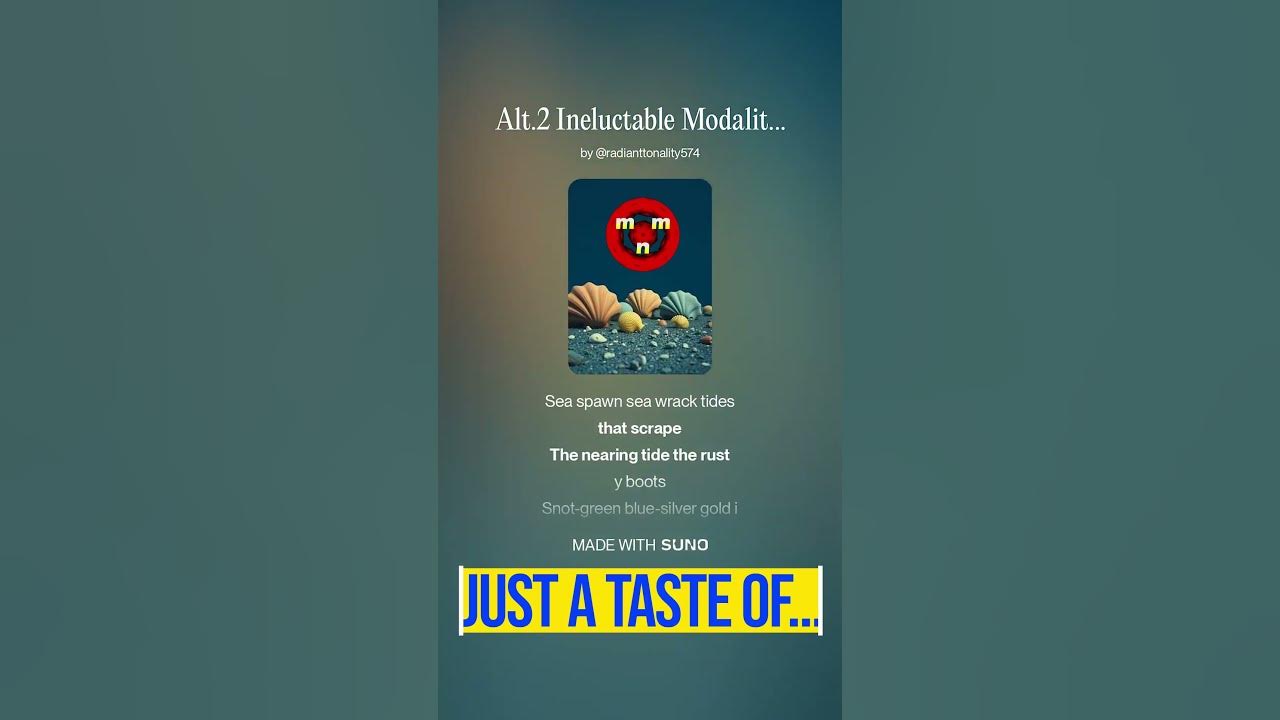 Just a Taste of... My New Song "James Joyce's Ulysses Words, Alternate 2" Song crafted using ...