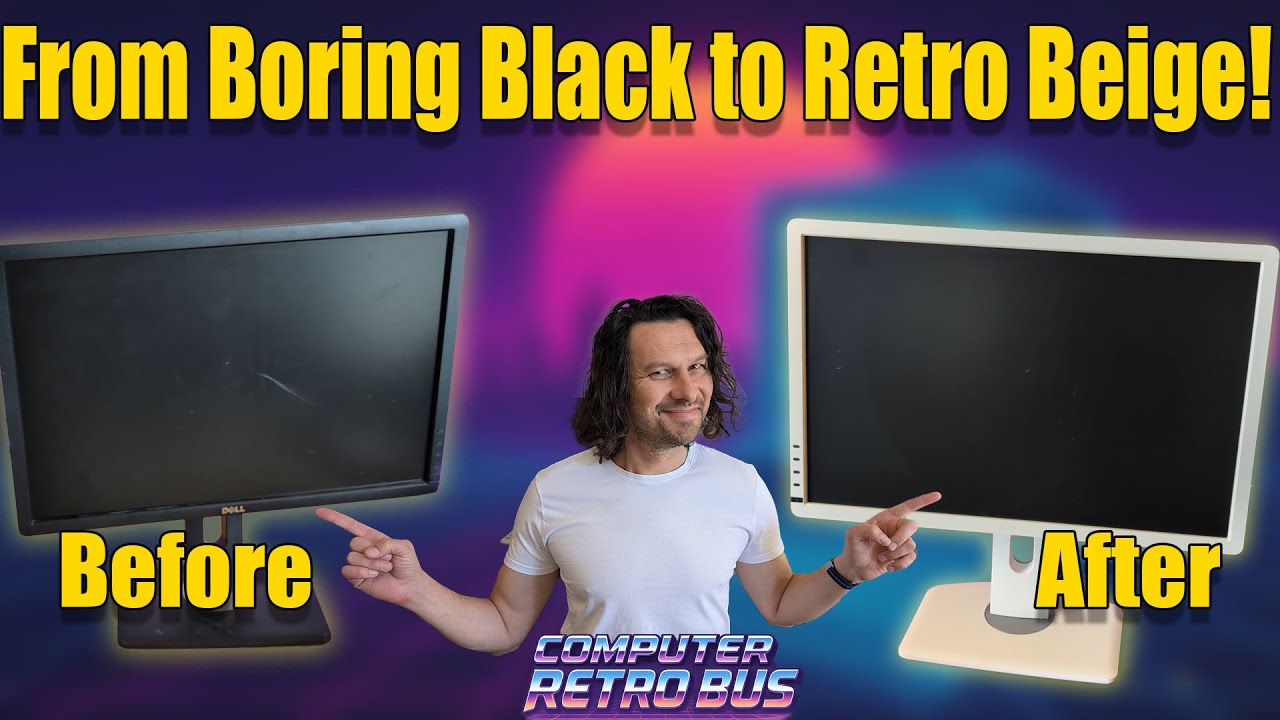Spraying a Modern Dell Monitor Beige — Retro Transformation Complete ...