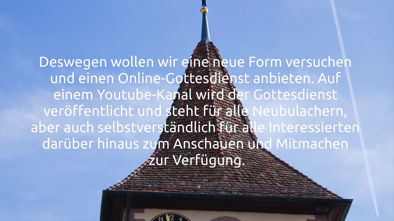 Online Gottesdienst Neubulach - Teaser - YouTube