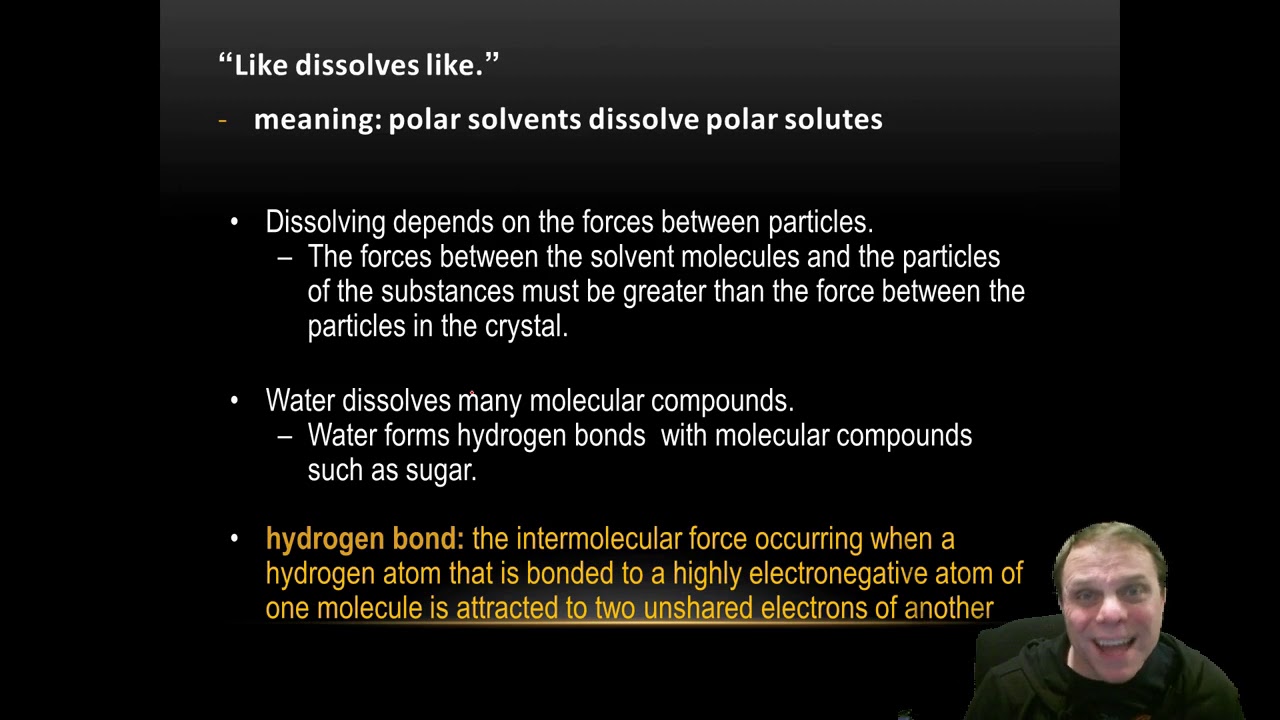 Phys Sci Lecture 8.2 How Substances Dissolve - YouTube