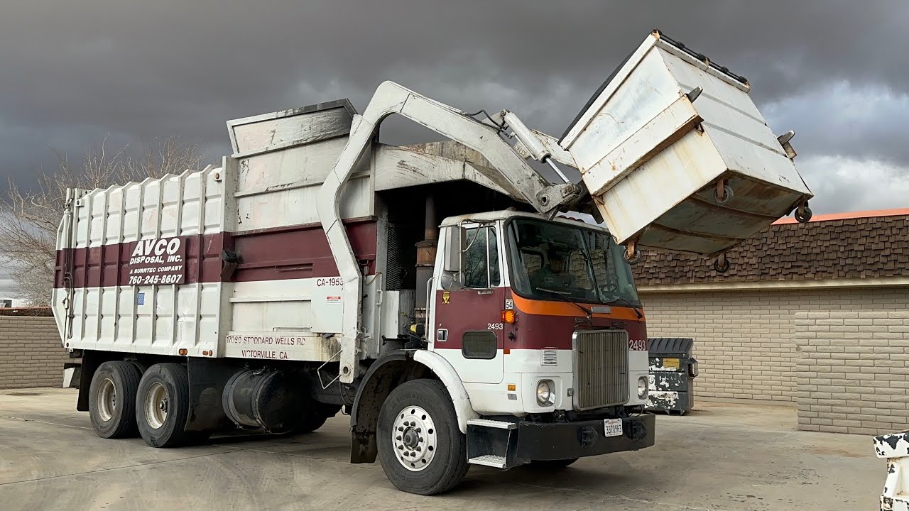 1995 WhiteGMC FF Gomez Squarebody Front Loader Garbage Truck on ...