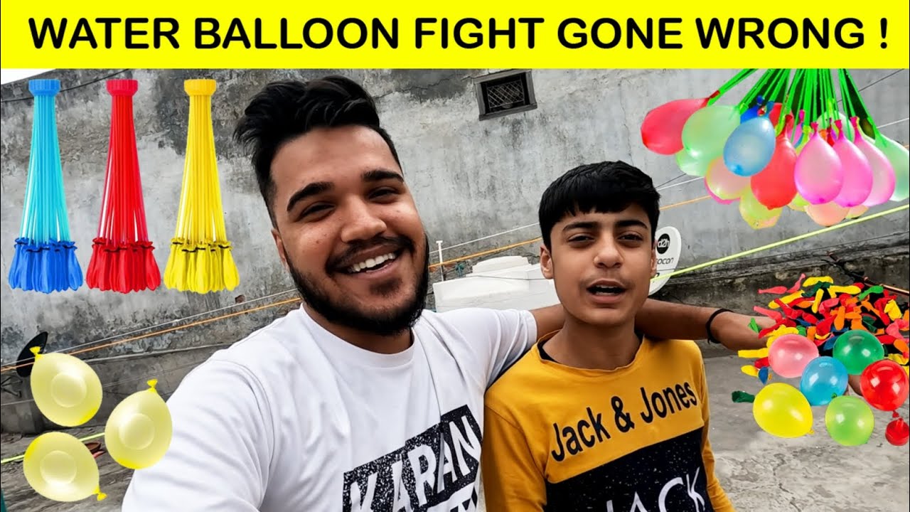 Water Balloon Fight Gone Wrong 😨 ! | Water Balloon Fight Cancel | Holi ...