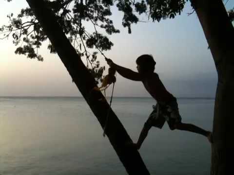Rope swinging in Combate Cabo Rojo Puerto Rico - YouTube