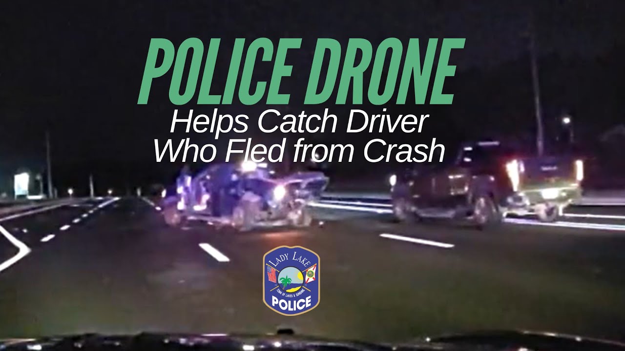 Police Drone Helps Catch Driver Who Fled From Crash - YouTube