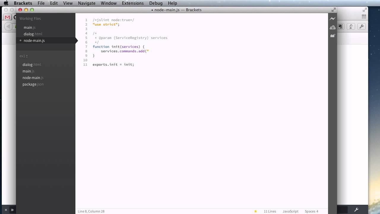 Brackets Extension API proposal - YouTube