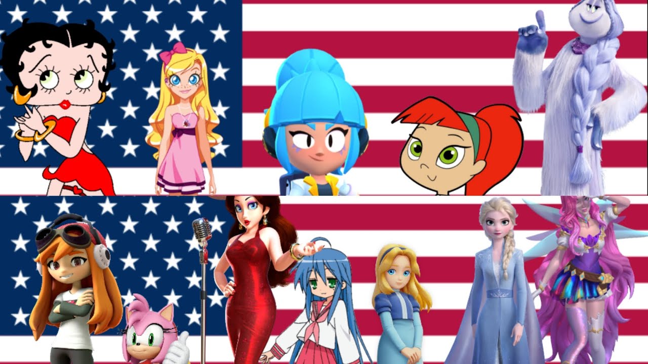 Female characters-Star Spangled Banner (USA National AI Cover ...