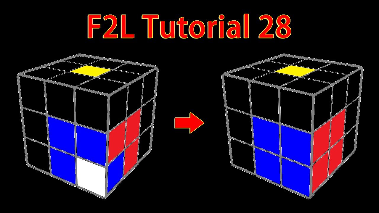 Solve Rubik's Cube F2L Tutorial 28 - YouTube