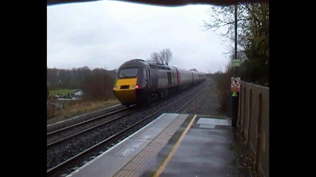 XC Class 43 HSTs, 43304 & 43207, 1V50 departing Tamworth High Level ...