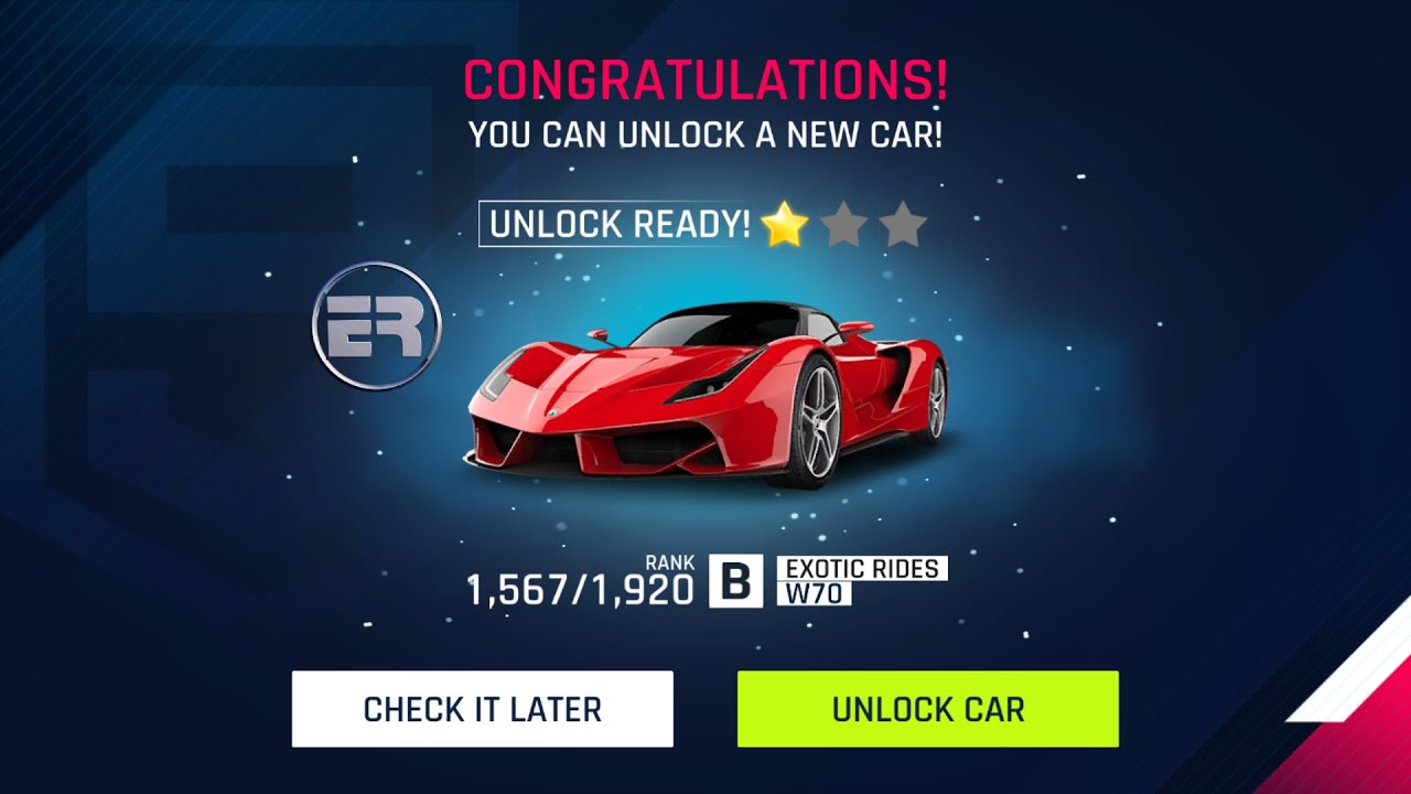 EXOTIC RIDES W70 || Asphalt 9 Legends || New Car Unlocked || Full ...