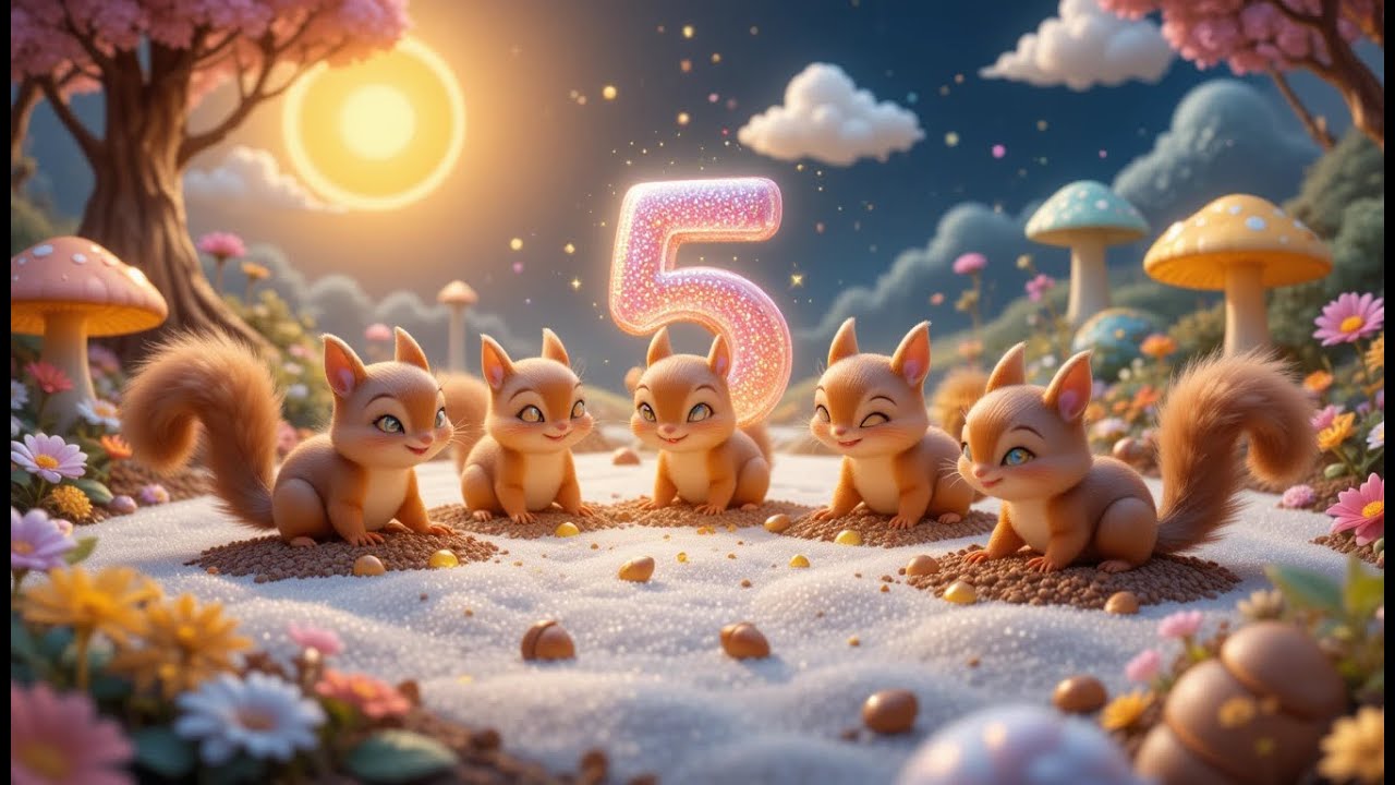 Squirrel Counting Song | Learn Numbers 1 to 10 with Playful Squirrels ...