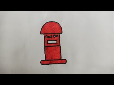 HOW TO DRAW POST BOX WITH CAPITAL ALPHABET "H" | Fun with alphabet ...