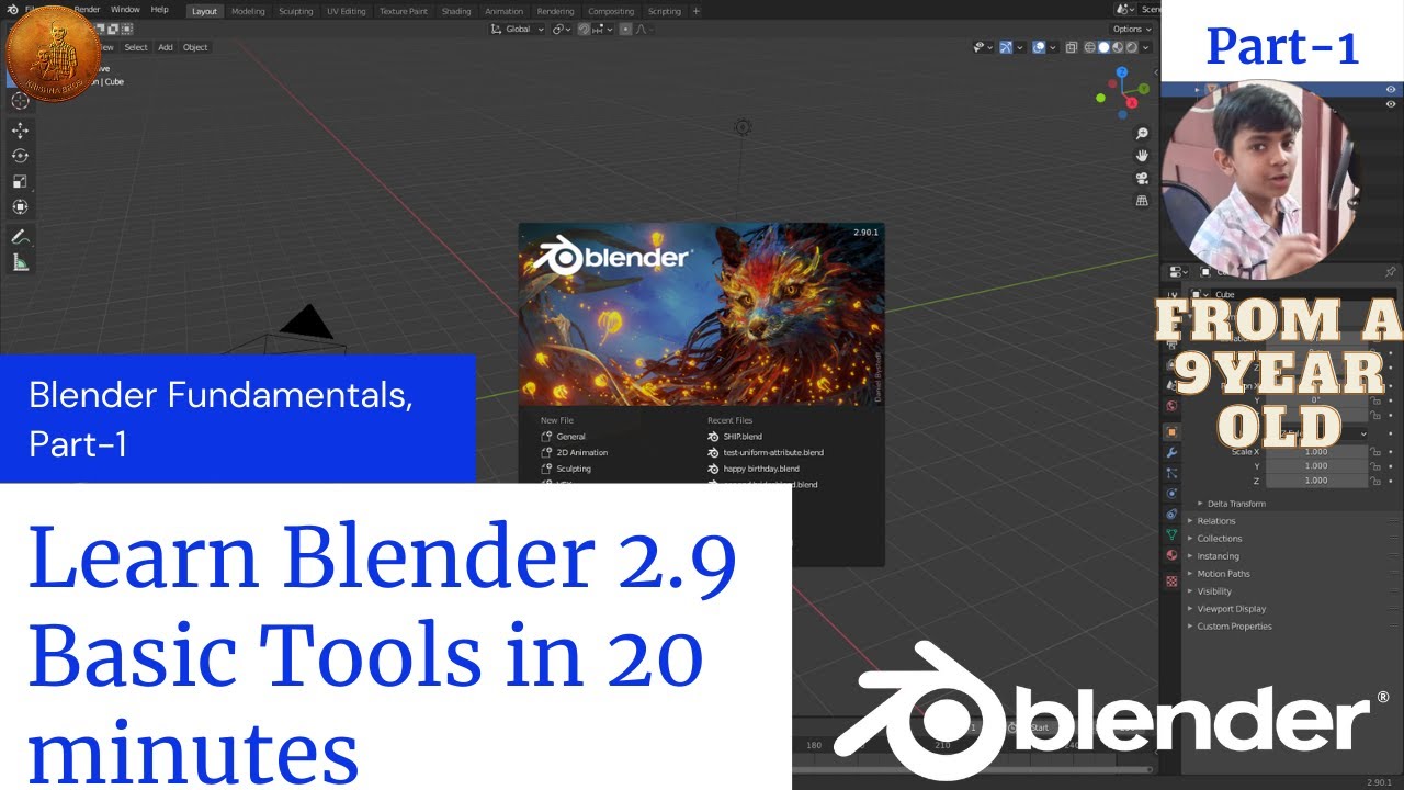 Blender Basics (Fundamentals) - Part 1 Learn Blender EASY in 20 minutes ...