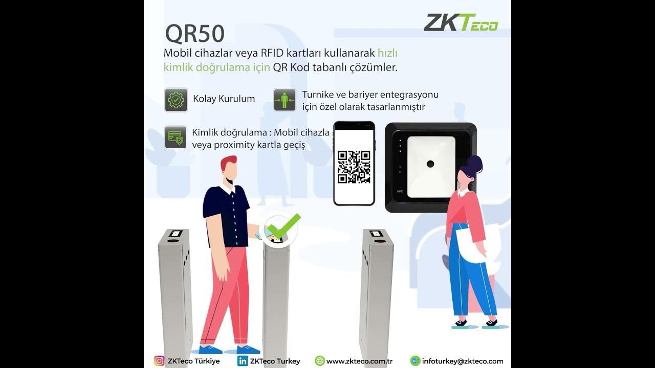 ZKTeco | QR50 QR Kod Okuyucu - QR50 QR Code Reader - YouTube