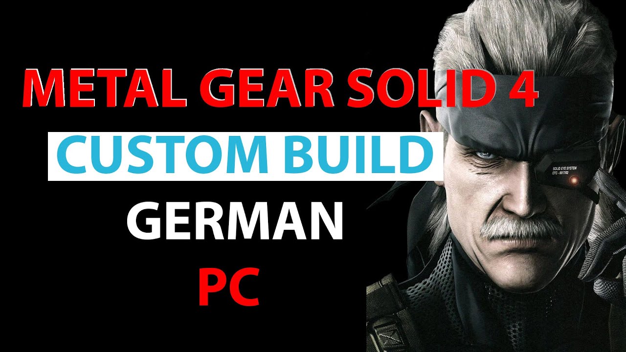 Metal Gear Solid 4 AUF DEM PC SPIELEN! - ANLEITUNG! - YouTube