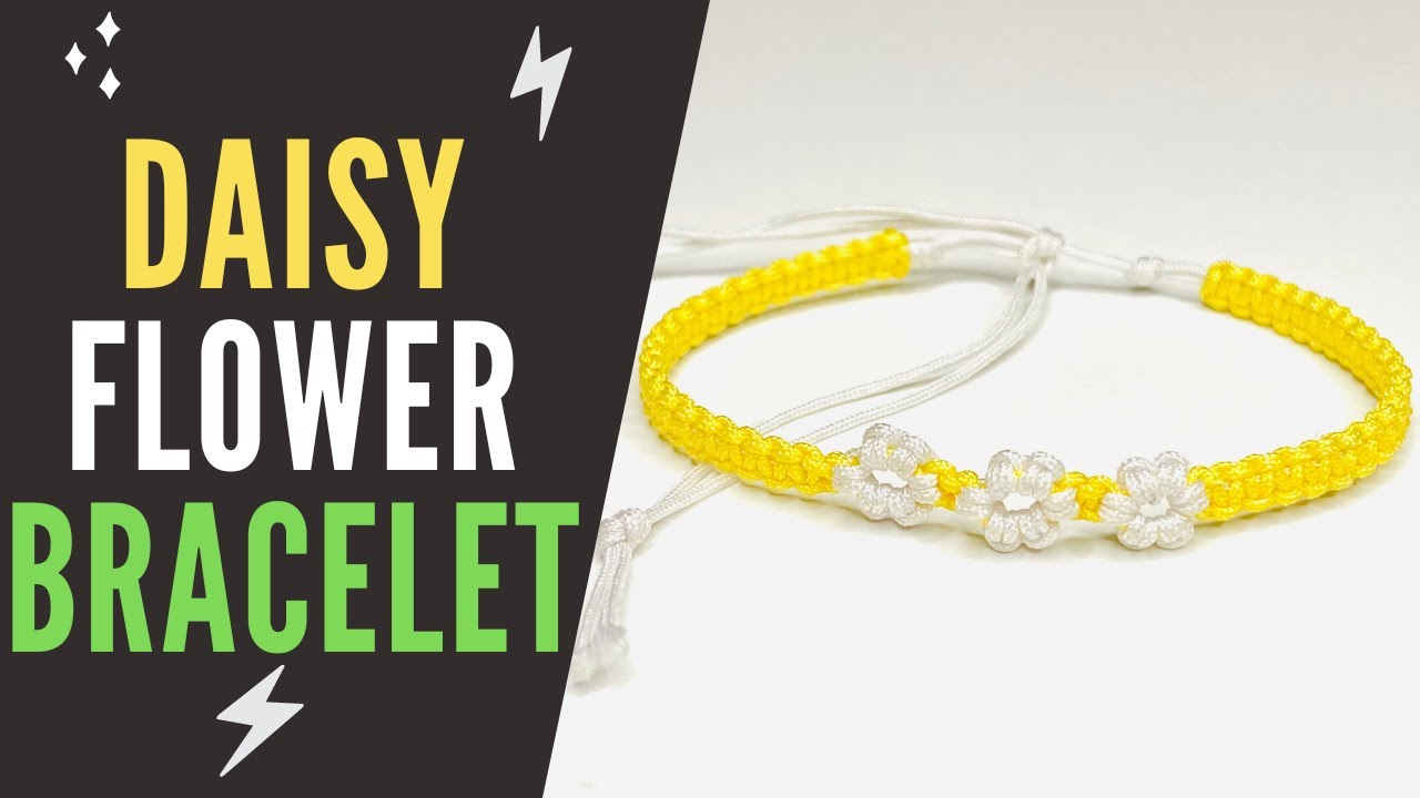 Daisy Flower Bracelet Tutorial - YouTube