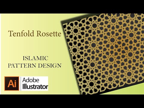 Mastering Geometric Design: Creating a Tenfold Rosette Islamic Pattern in Adobe Illustrator