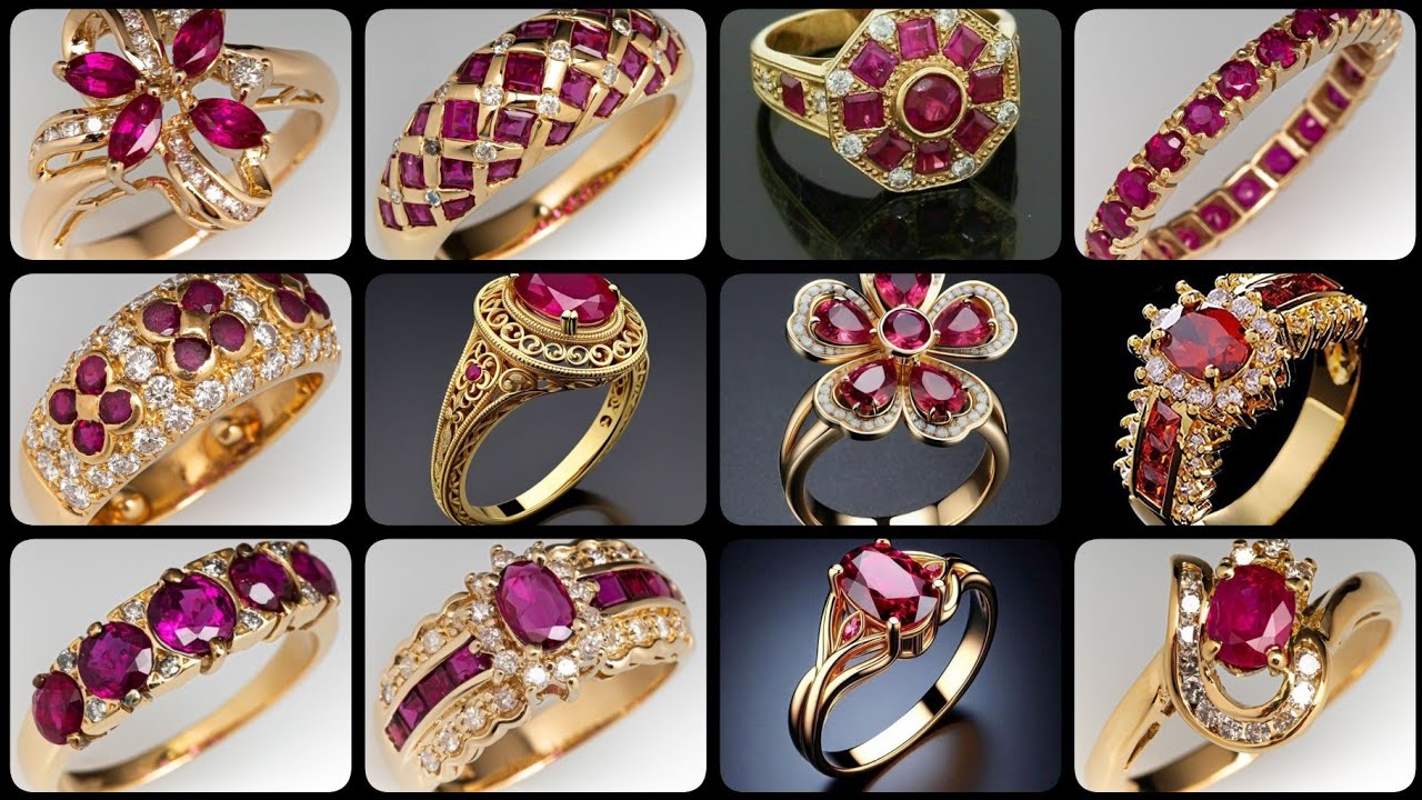 Beautiful Ruby stone ring design//gold Ruby ring designs 2025 ...