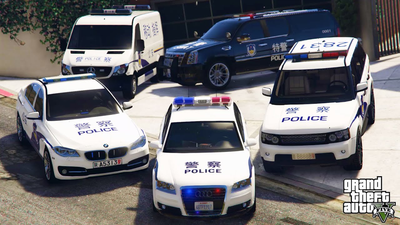 GTA 5 - Stealing Chinese Police Department Vehicles with Franklin ...