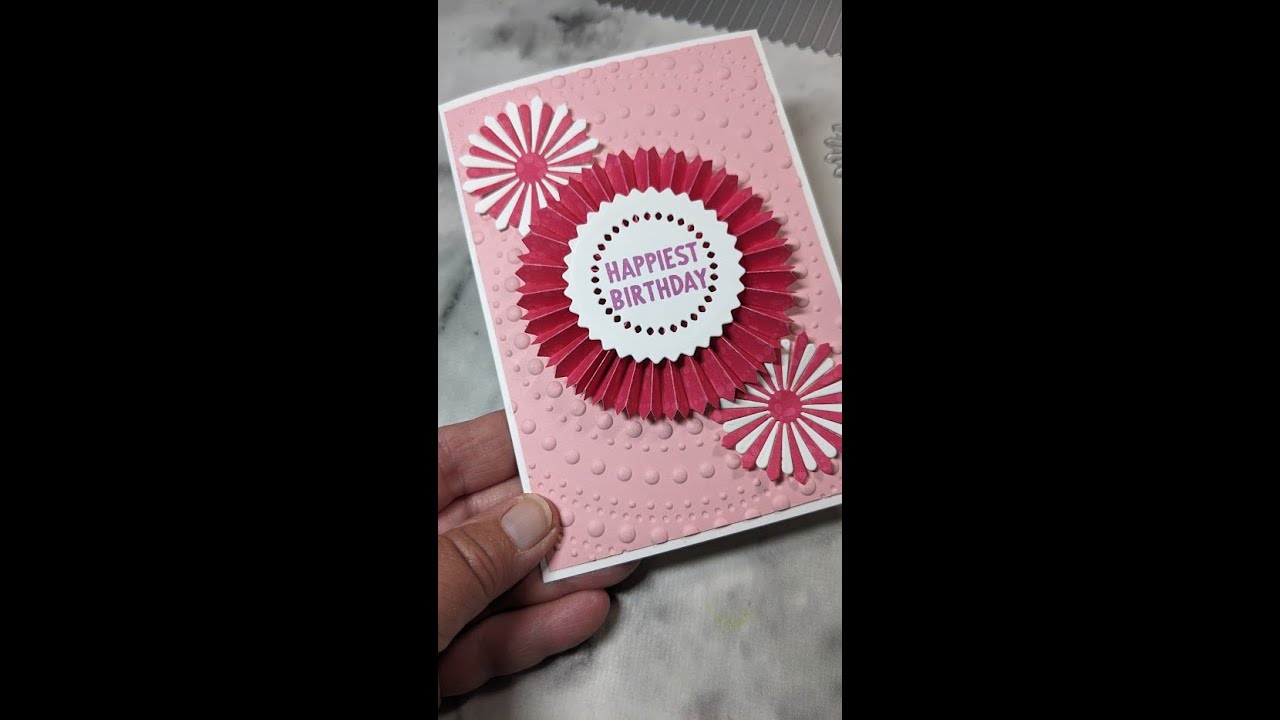 Making a celebration rosette card - or use the rosette on its own ...