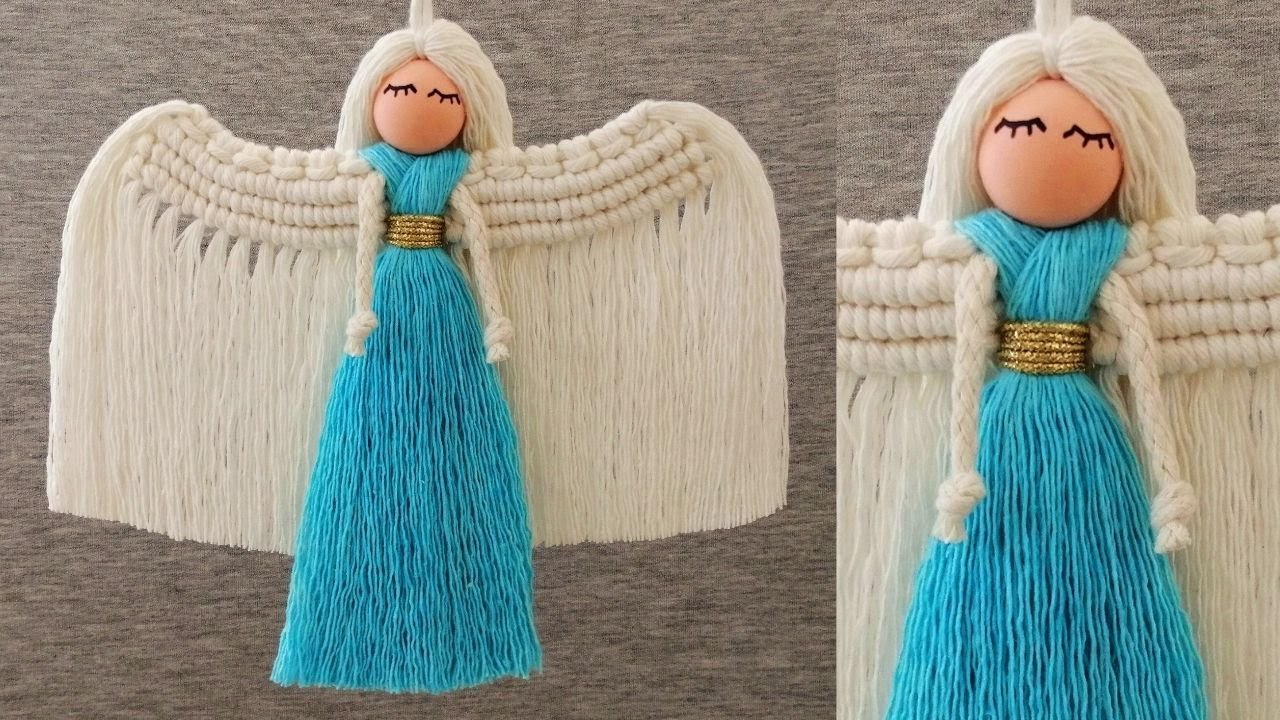DIY 😇 ANGEL en MACRAME (paso a paso) | DIY Macrame Angel Tutorial Step by Step - YouTube