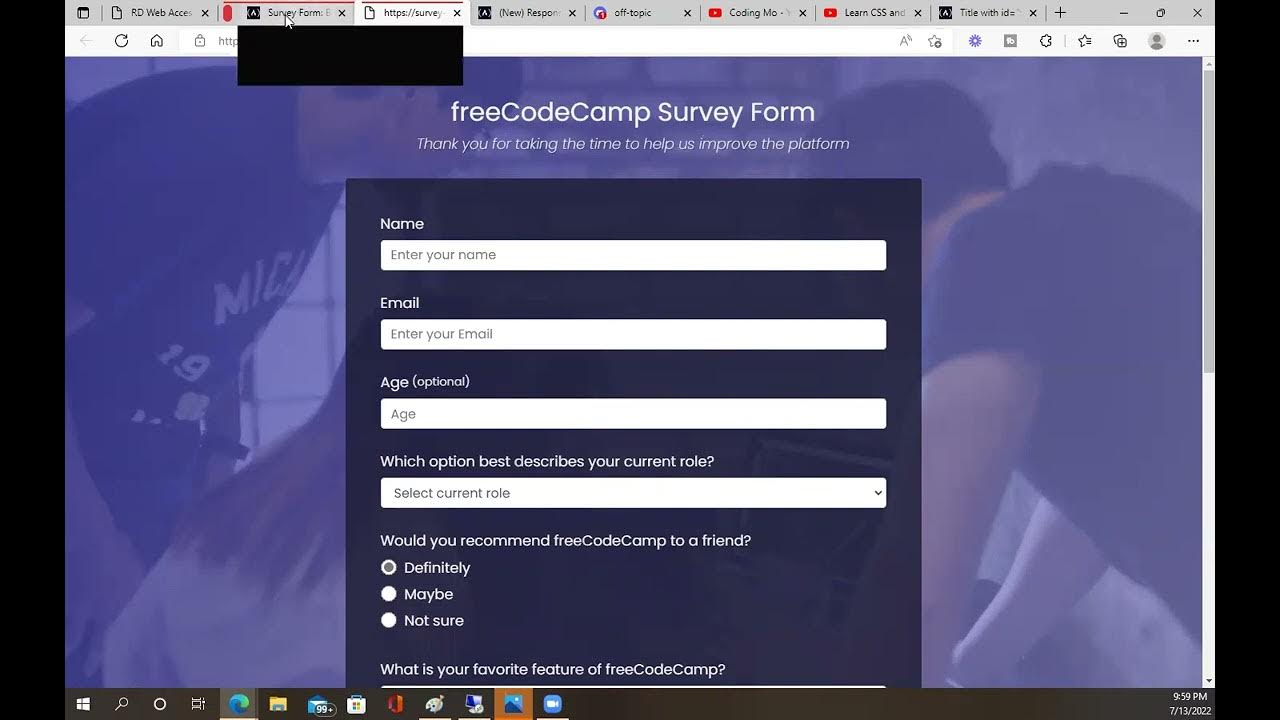 Building a Survey Form - Part 1 - YouTube