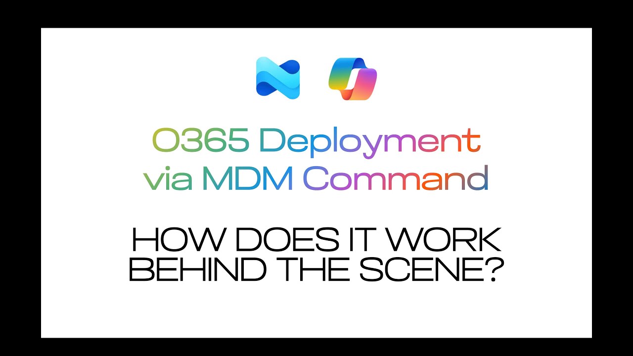 Deploying O365 from Intune via MDM Command - Behind the scenes - YouTube