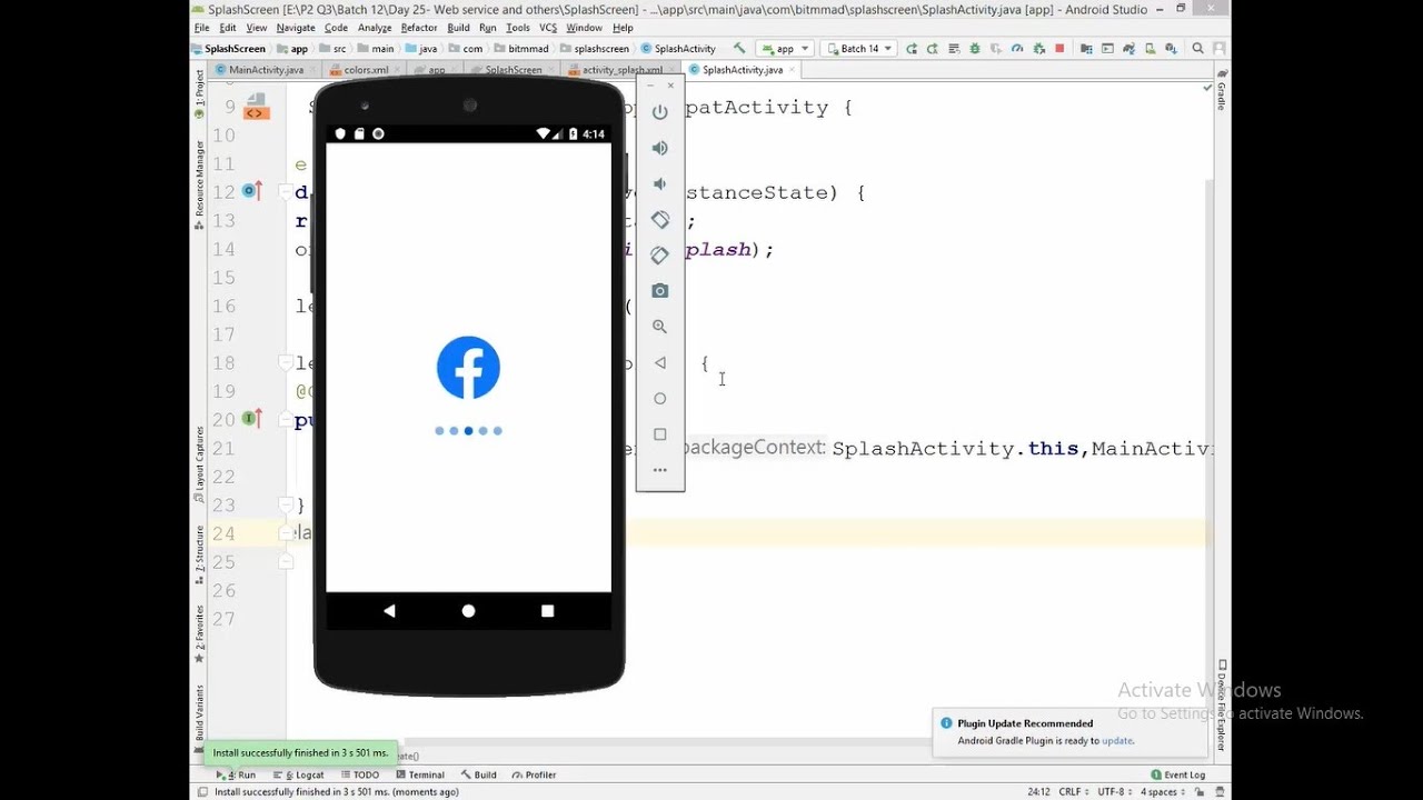 61. Android Tutorial: Splash Screen - create a splash screen - YouTube