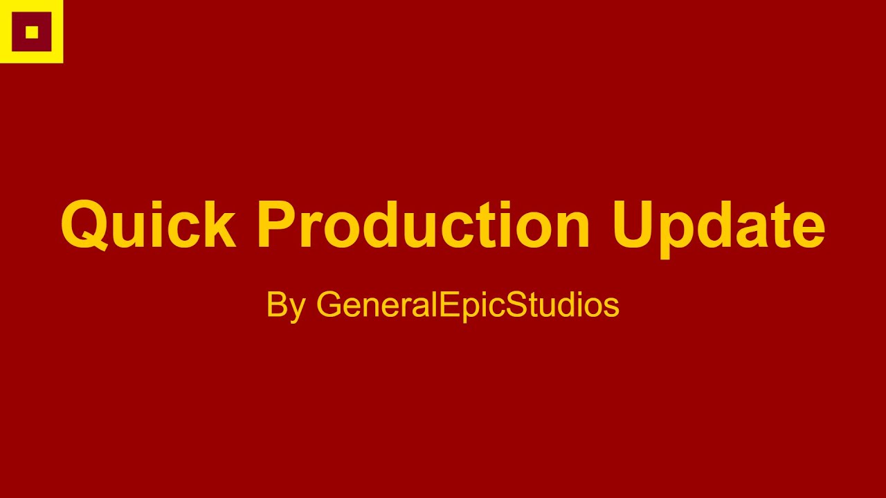 Quick Production Update - YouTube
