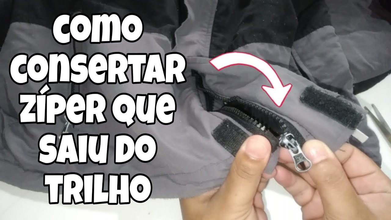 COMO CONSERTAR O ZÍPER QUE SAIU DO TRILHO - YouTube