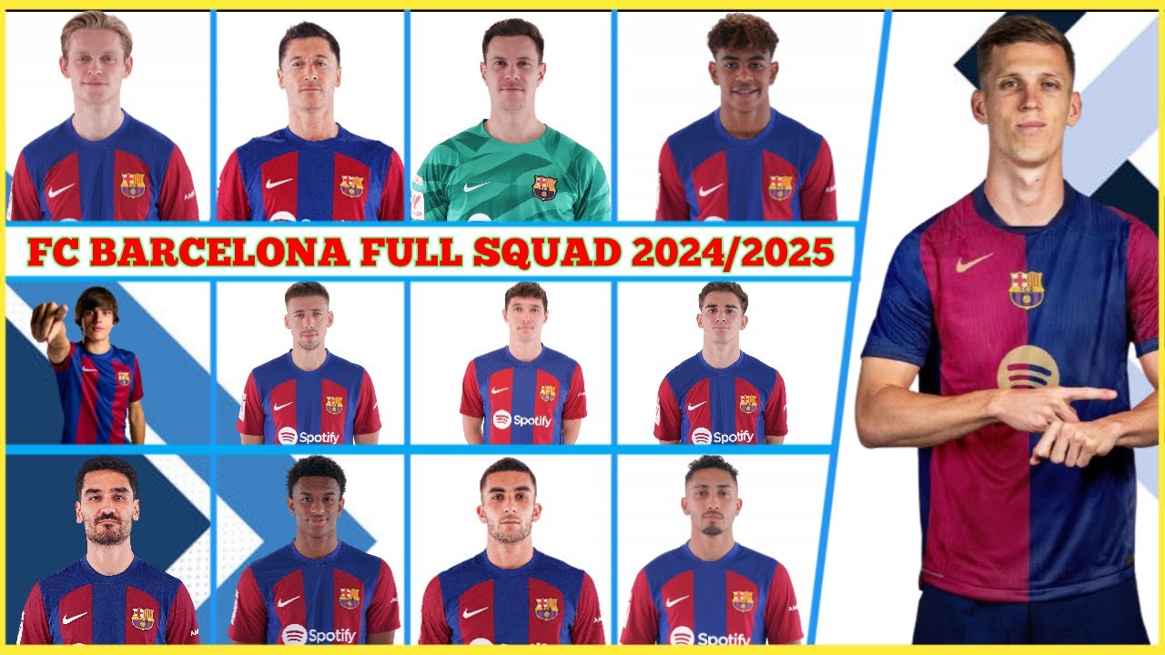 🚨FC BARCELONA FULL SQUAD 2024/2024 SEASON| SUMMER TRANSFERS 2024 FT ...