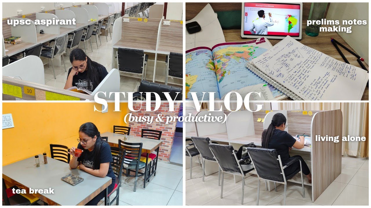 VLOG 📚🌿| A BUSY DAY IN LIFE OF WORKING UPSC ASPIRANT | DAILY STUDY ...