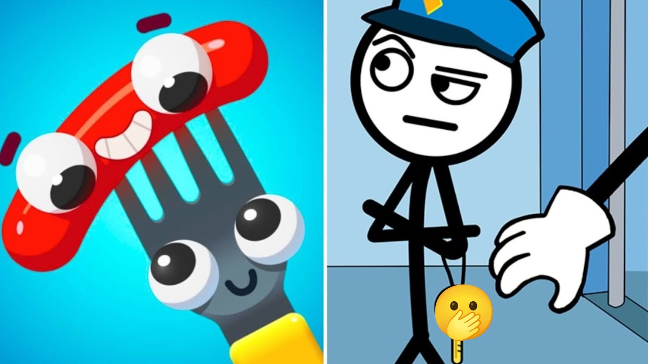 FORK N SAUSAGE vs THIEF PUZZLE GAME — Walktrough Funny Gameplay Android ...