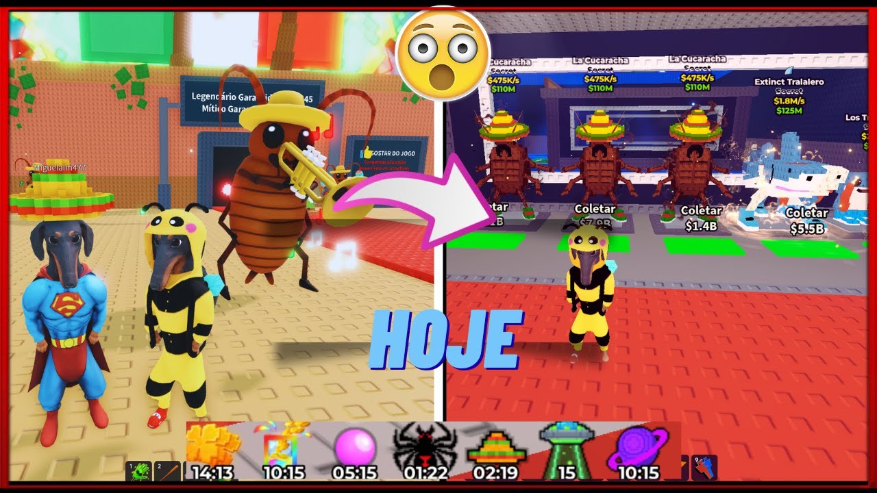 peguei um brainrot NOVO NO EVENTO NO MÉXICO La cucaracha no Roube um ...