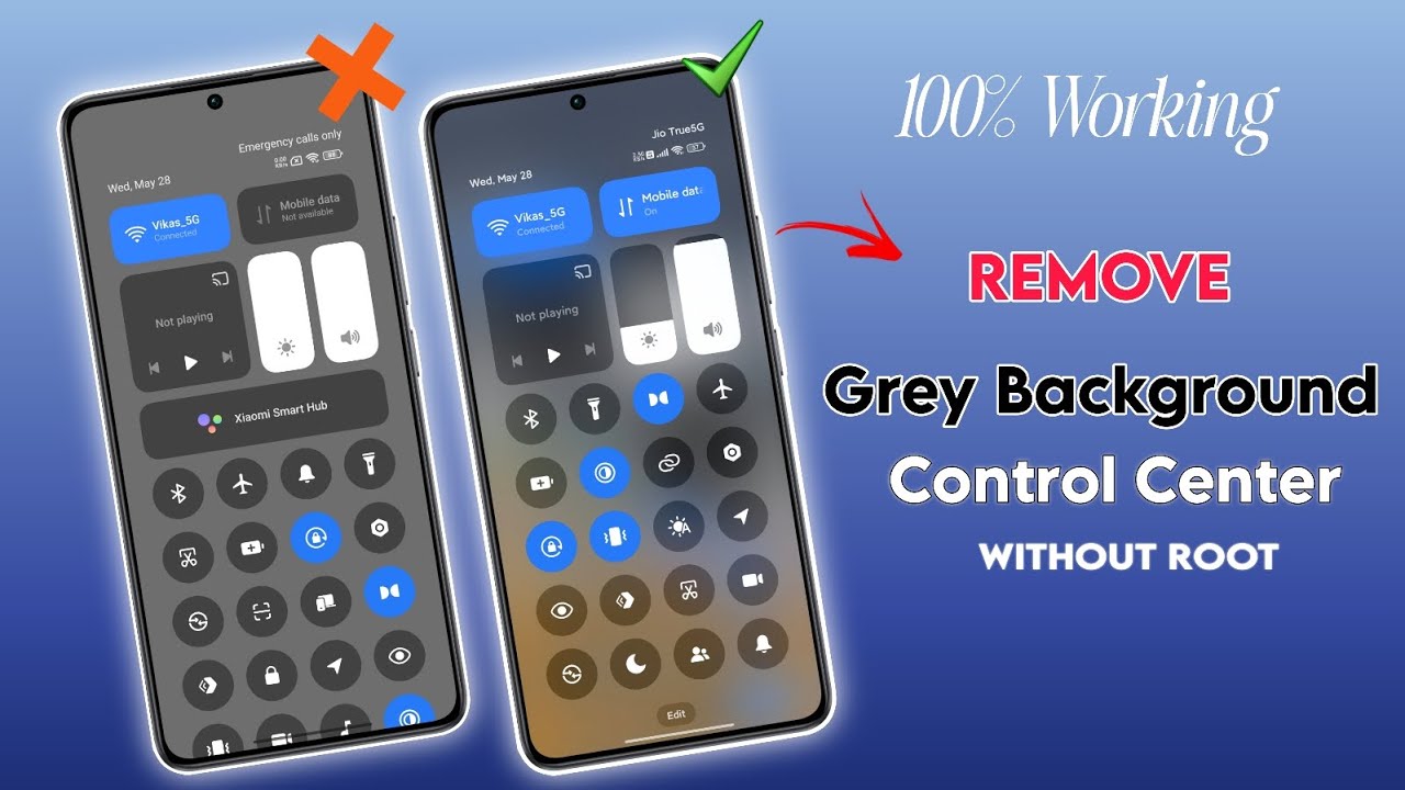 Remove Grey Background Control Center | Blur Enable In Control Center ...