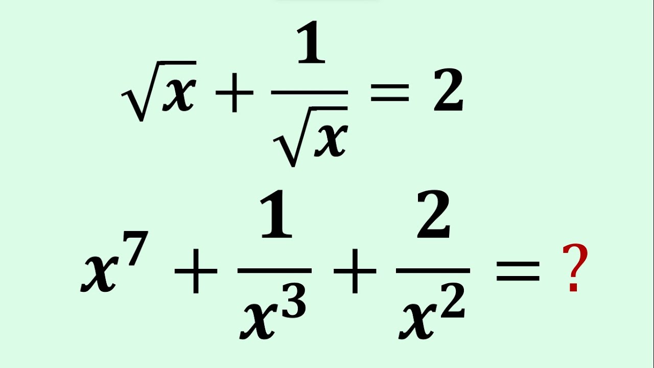 Reciprocal Equations Algebra Challenge - YouTube