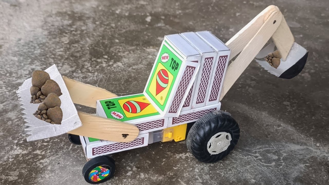 How to make Matchbox jcb diy toy mini jcb tractor | Matchbox jcb ...