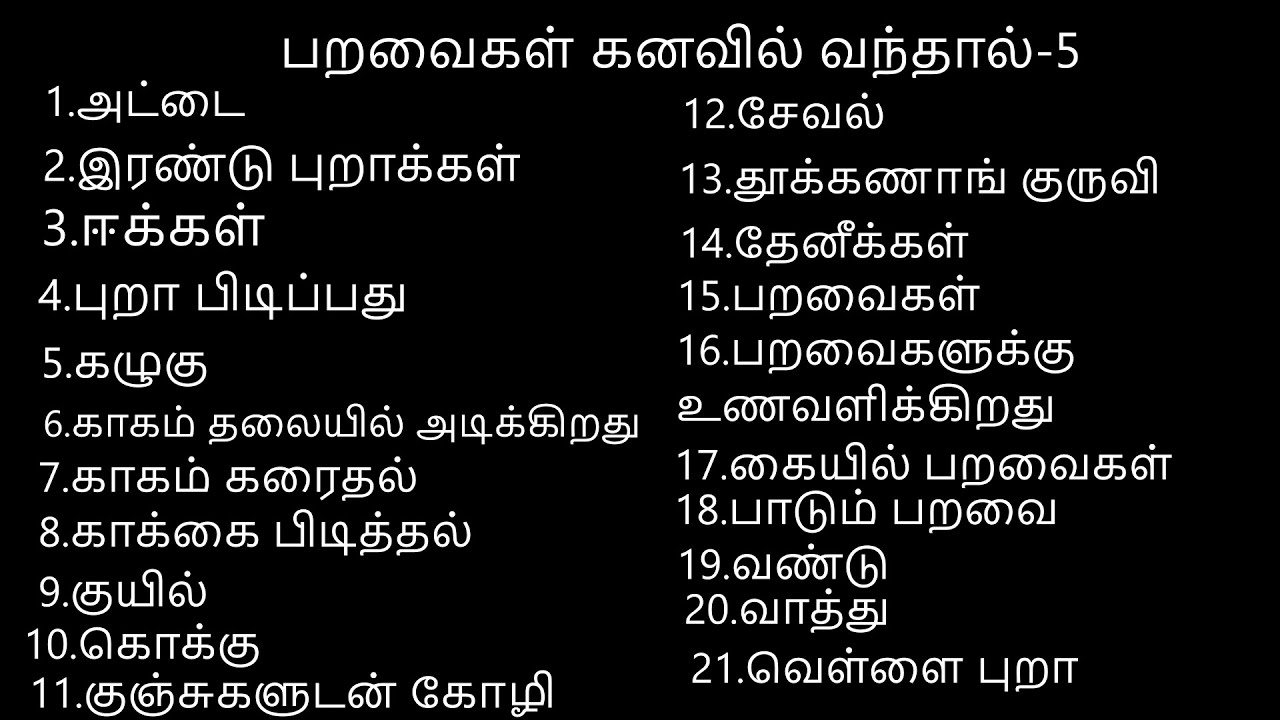 கனவுகளின் பலன்கள் || கனவு பலன்கள் || kanavu palangal in tamil || kanavu ...