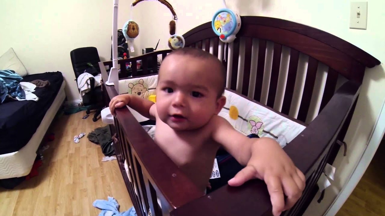 baby chad chilling in his crib - YouTube