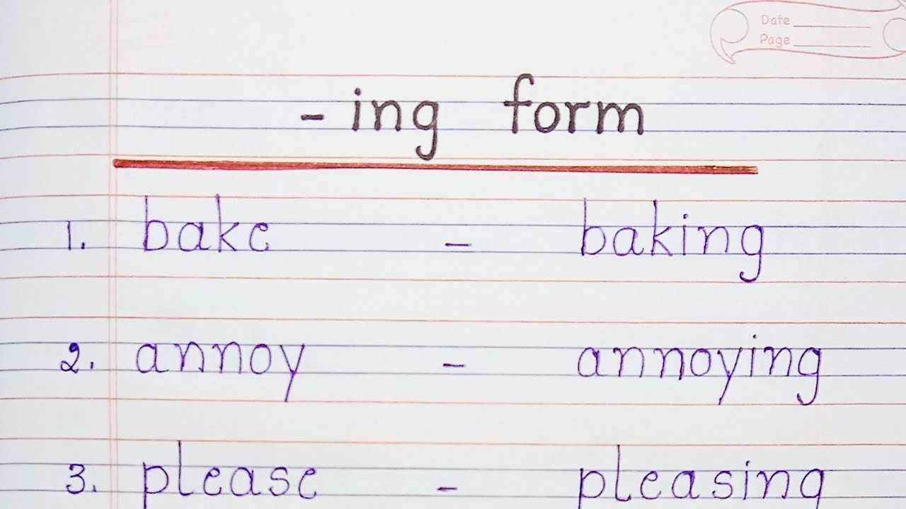ing form || - ing form || ing words || adding ing || 40 Words Suffixed ...