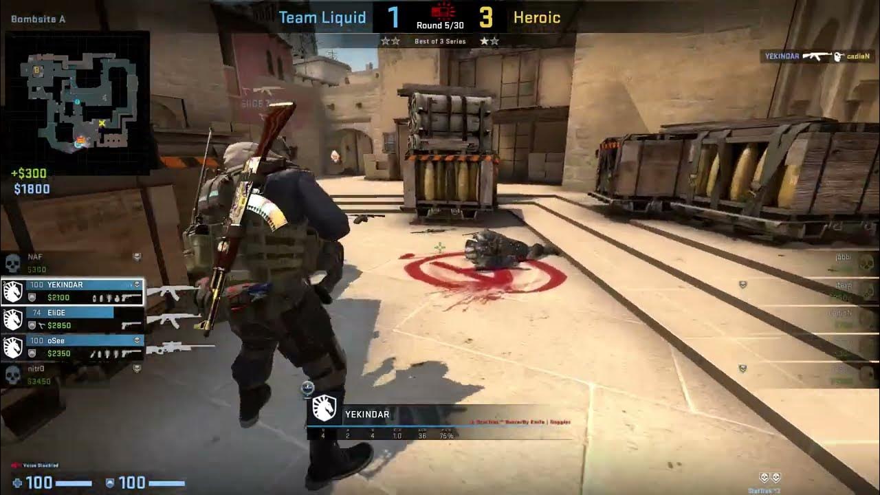 CS:GO POV Demo Liquid YEKINDAR (23/11) vs Heroic (de_mirage) @ IEM Rio Major 2022 - YouTube