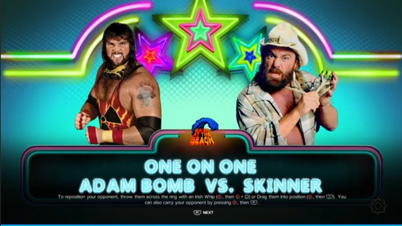 Adam Bomb vs Skinner. WWF Bash At The Beach. WWE 2K24 - YouTube