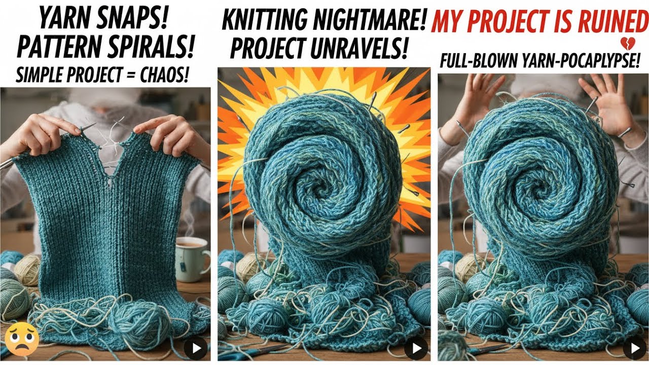 A Simple Knitting Project Turns Into Chaos When My Yarn Snaps and Sends ...